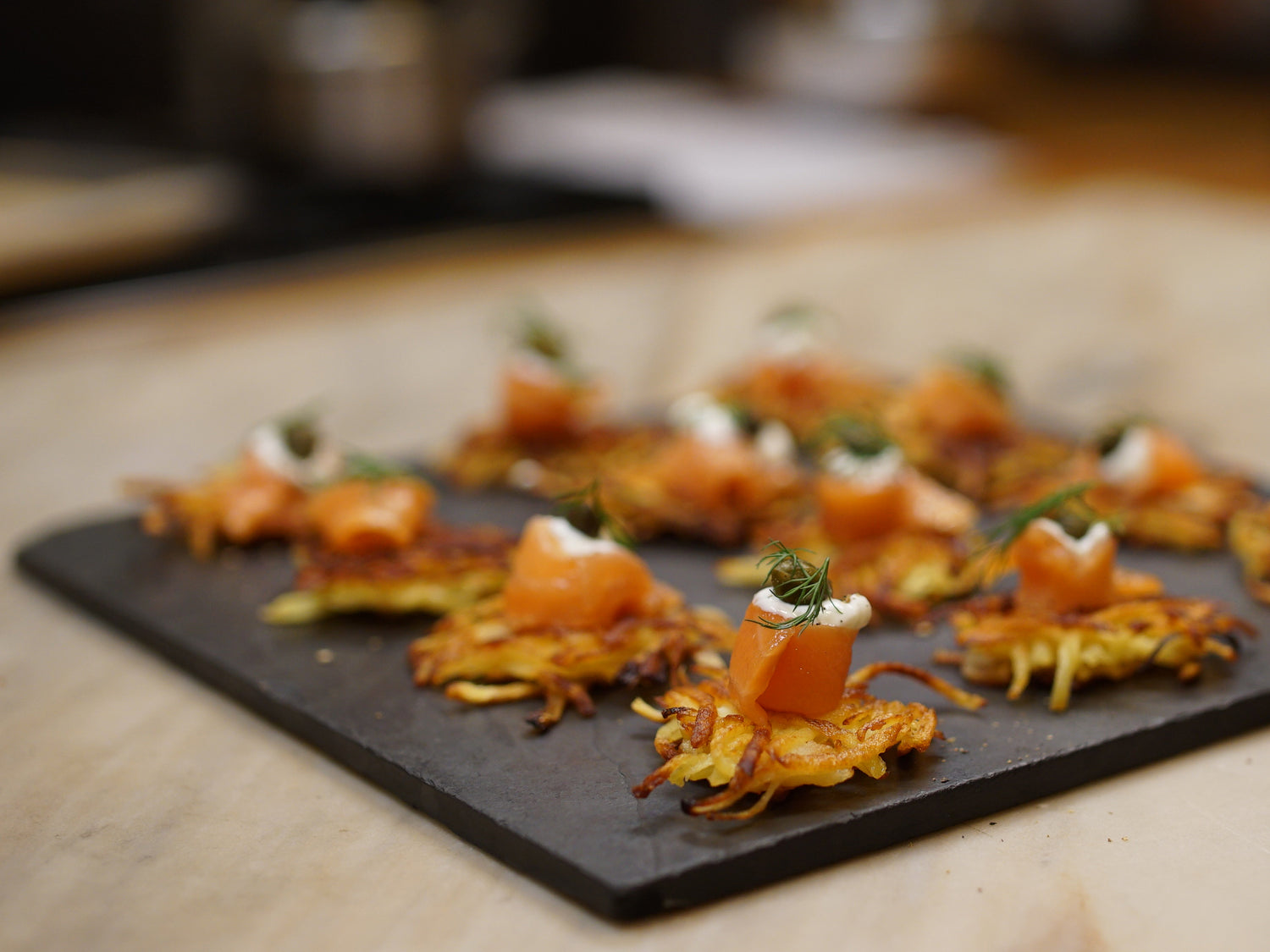 Latkas au saumon fumé – Académie Culinaire